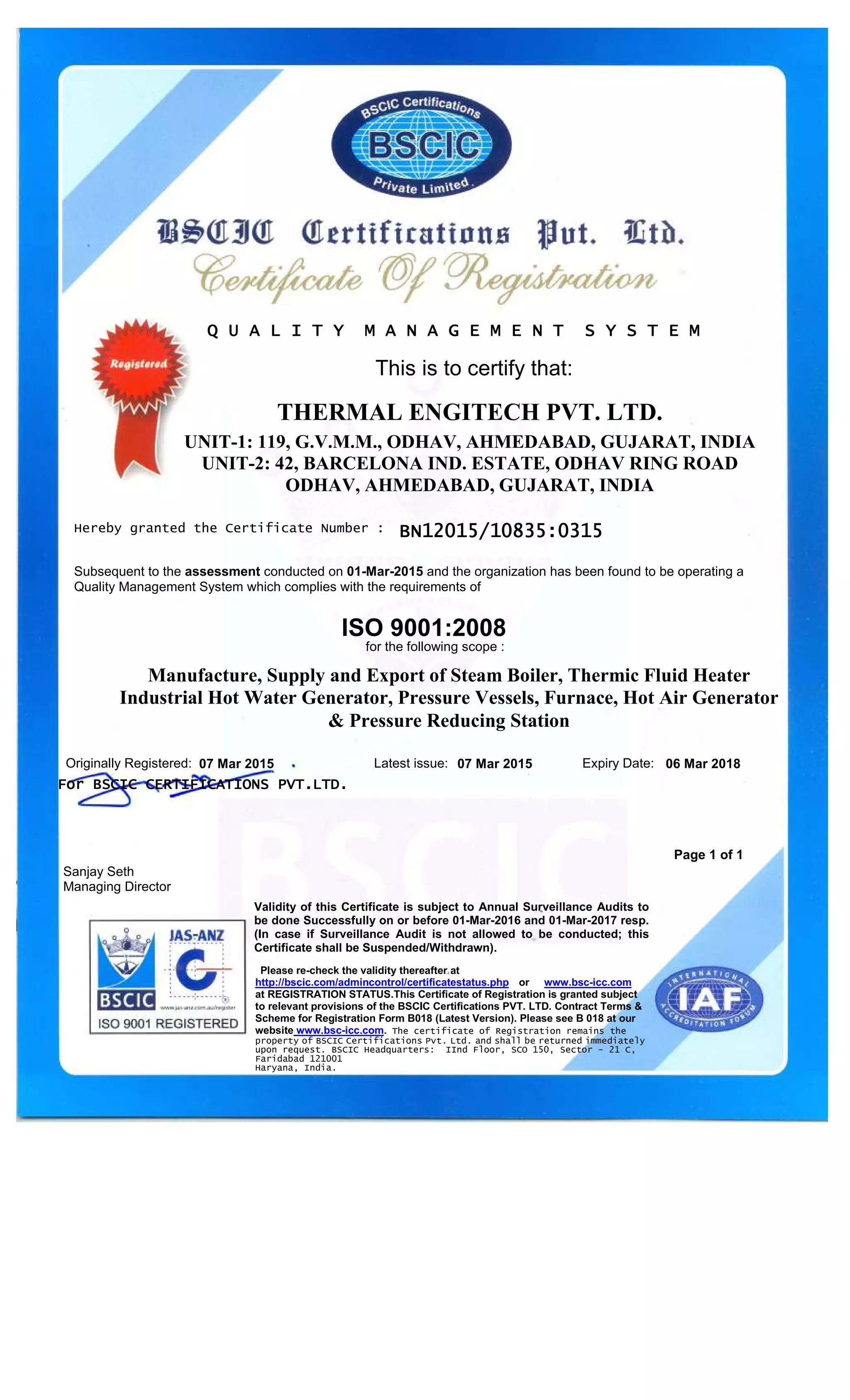 BN12015 THERMAL ENGITECH ISO | PDF