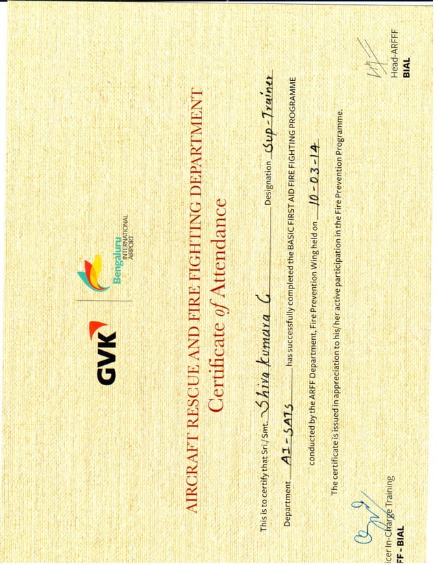 fire fightinig cert | PDF