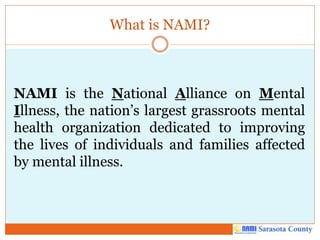 NAMI SRQ Overview | PPTX | Brain and Nervous System Disorders ...