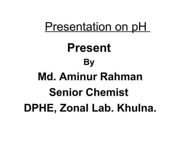 Presentation on EC & pH | PPT