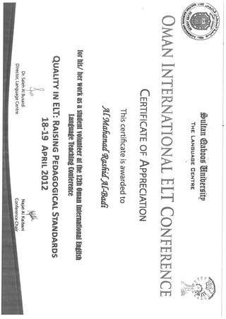 My certificates | PDF