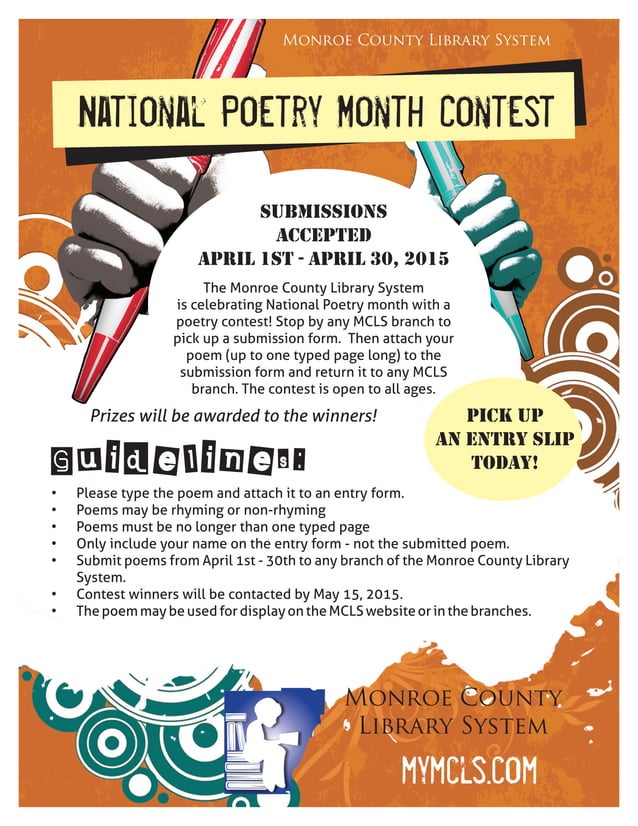 National Poetry Month Contest 2015 sign | PDF