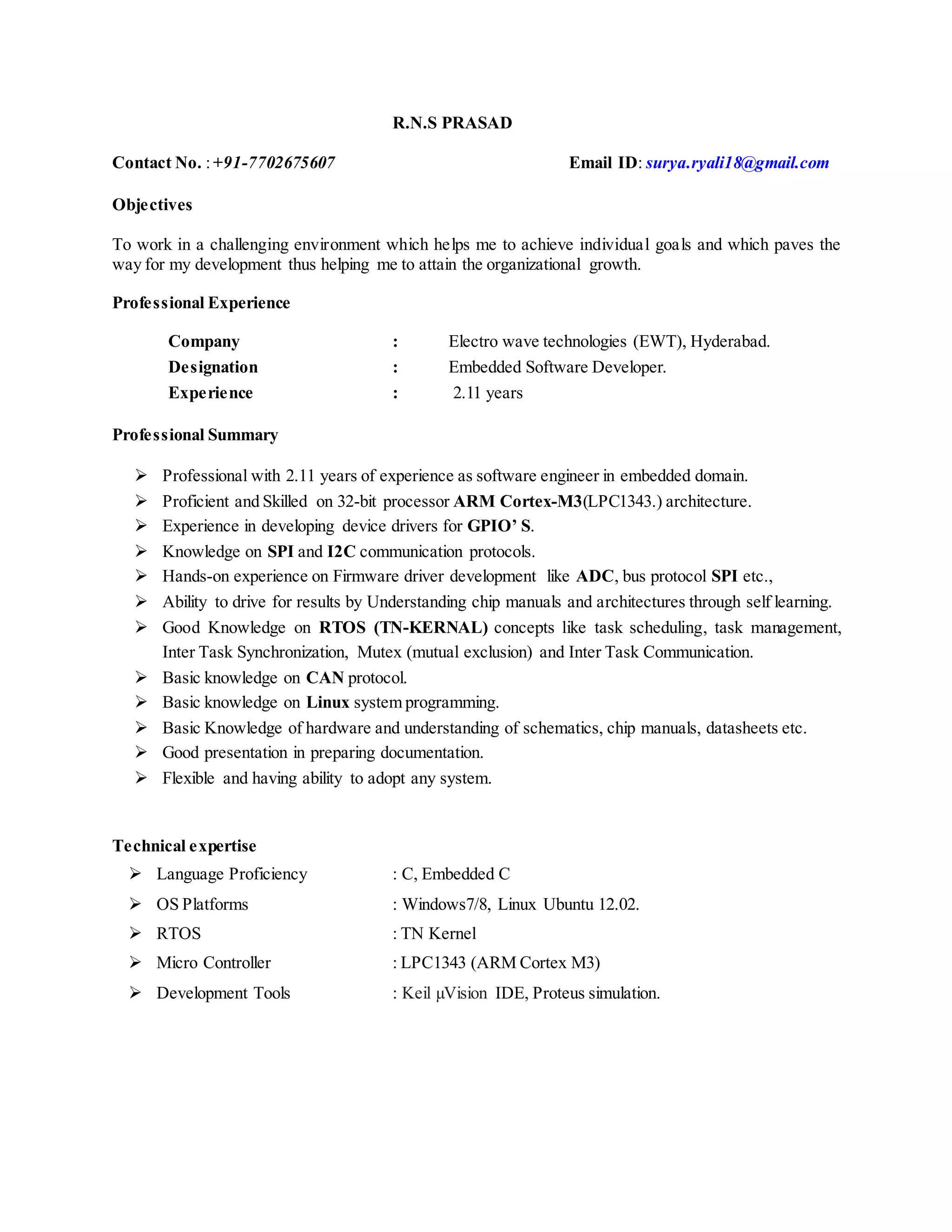 Surya resume | DOCX