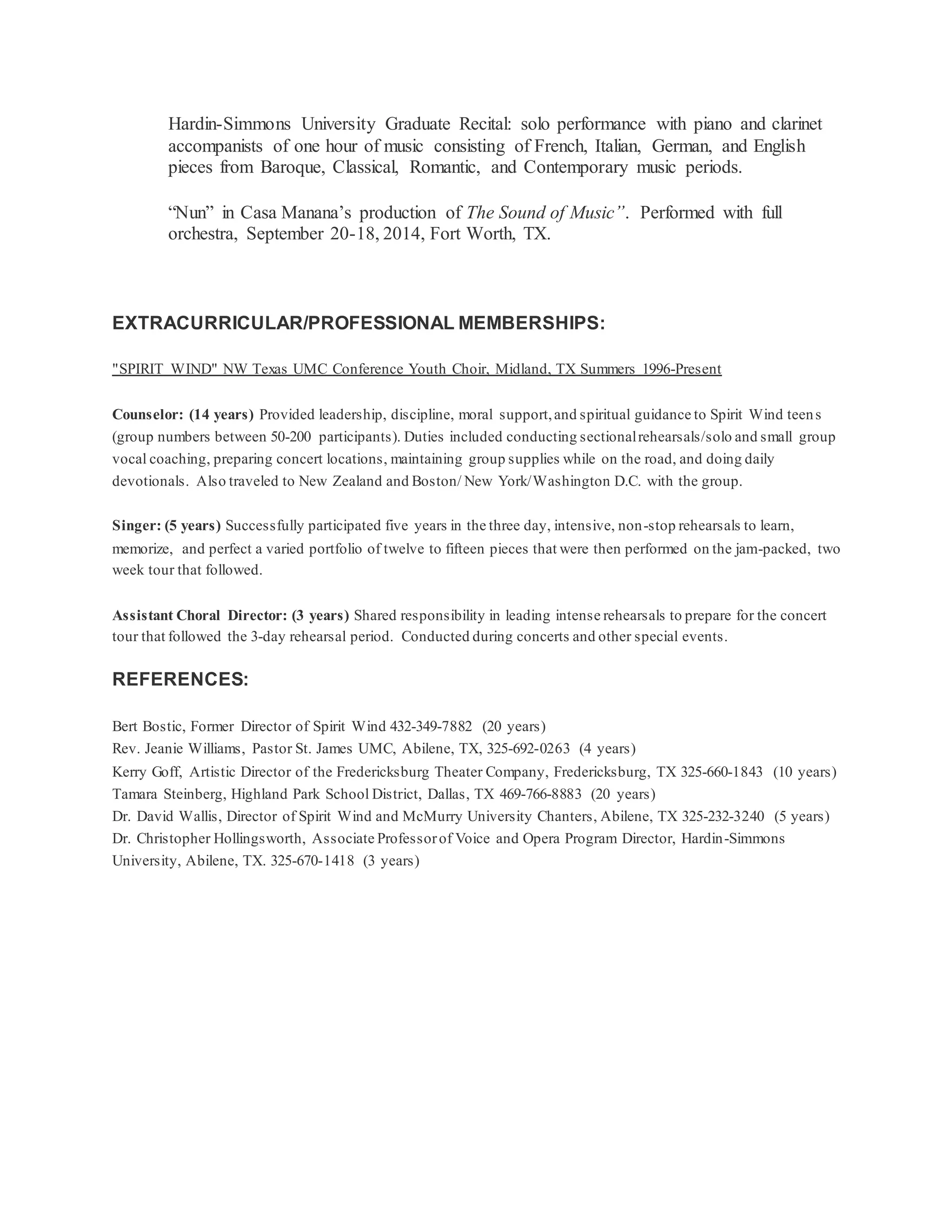 employment and performance resume | PDF