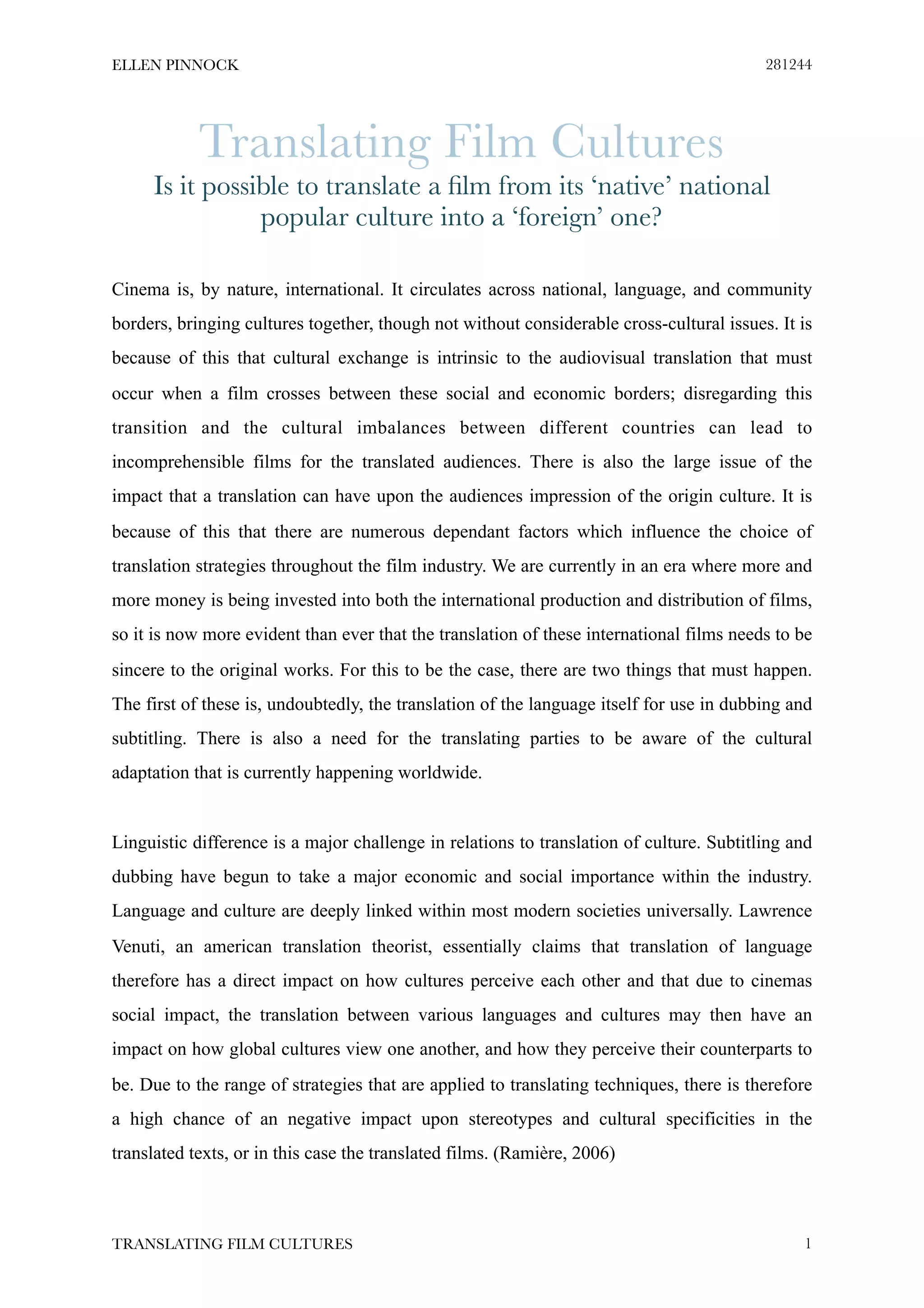 Translating Film Cultures | PDF