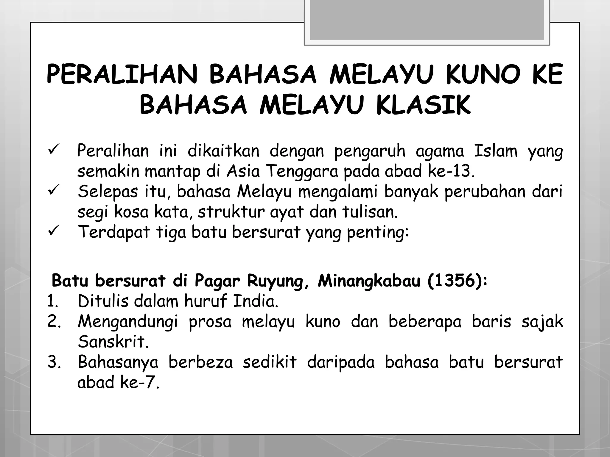 Asal Usul Bahasa Melayu | PPTX