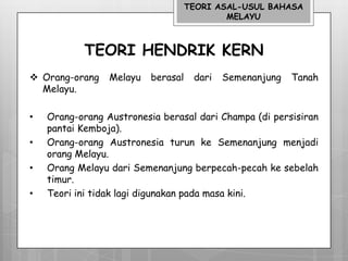 Asal Usul Bahasa Melayu | PPTX