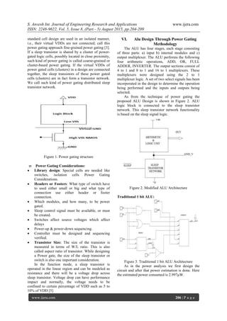 Optimized Design of an Alu Block Using Power Gating Technique | PDF