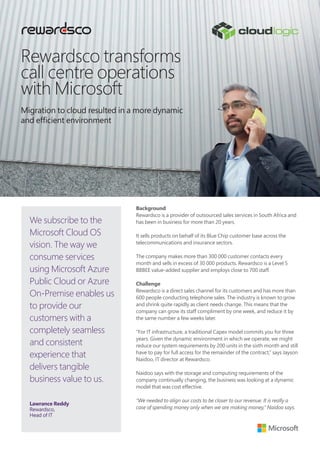 Contact Centre Transformation with Cloudlogic and Microsoft Azure | PDF