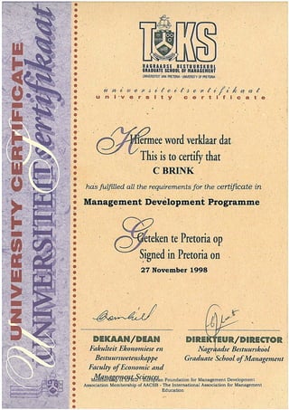 UP - Management Development Program | PDF