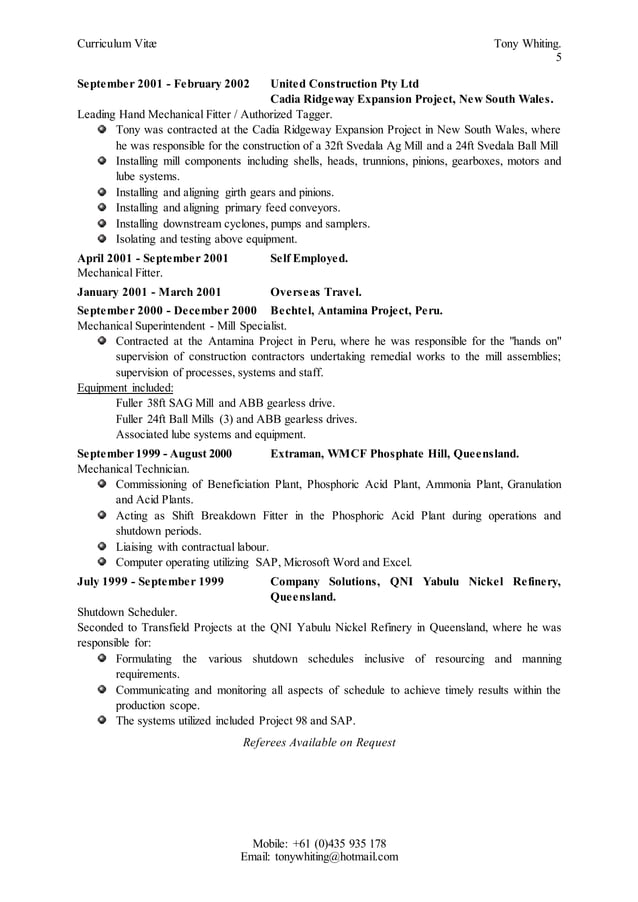 Tony Whiting-CVCVFourPages | PDF