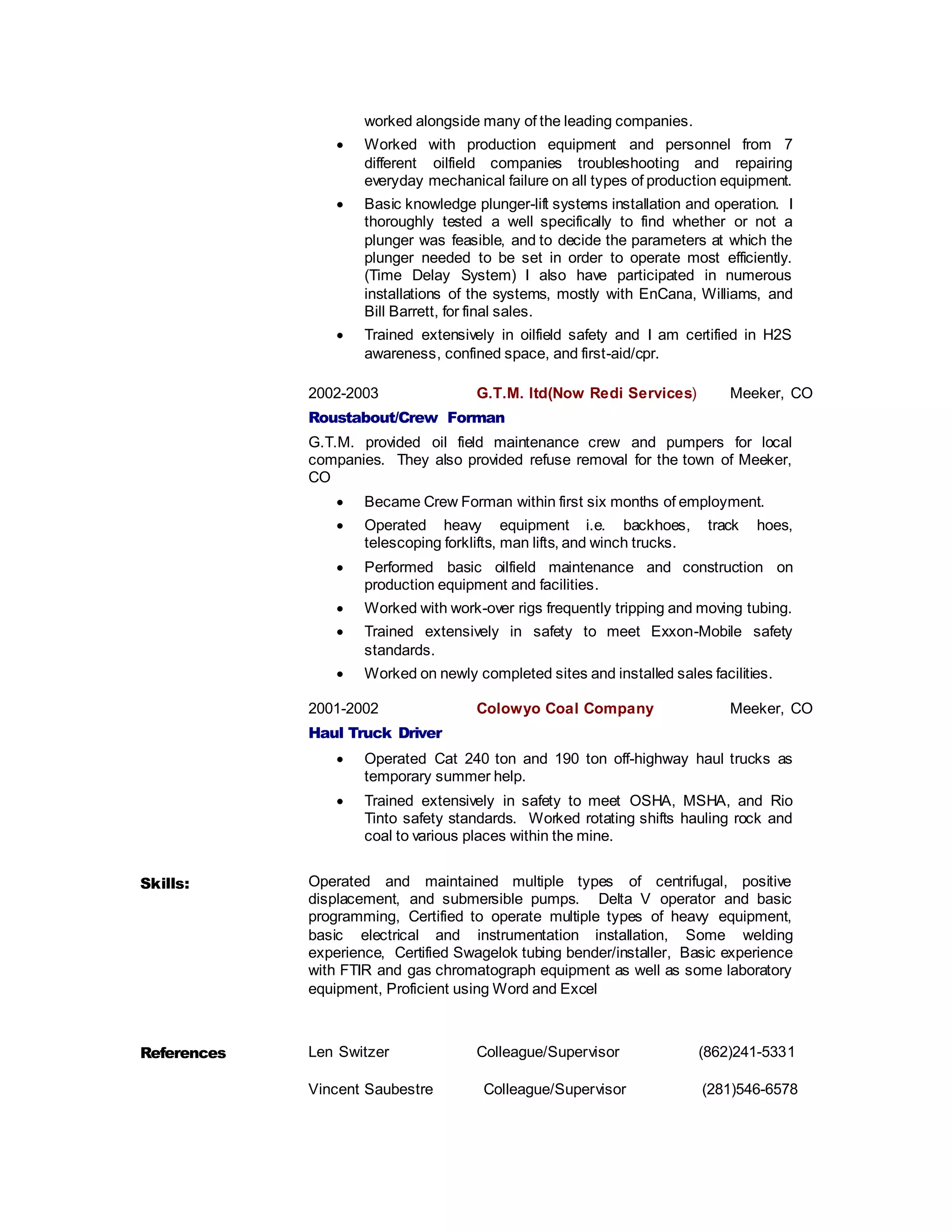 Travis Stout Resume | DOCX