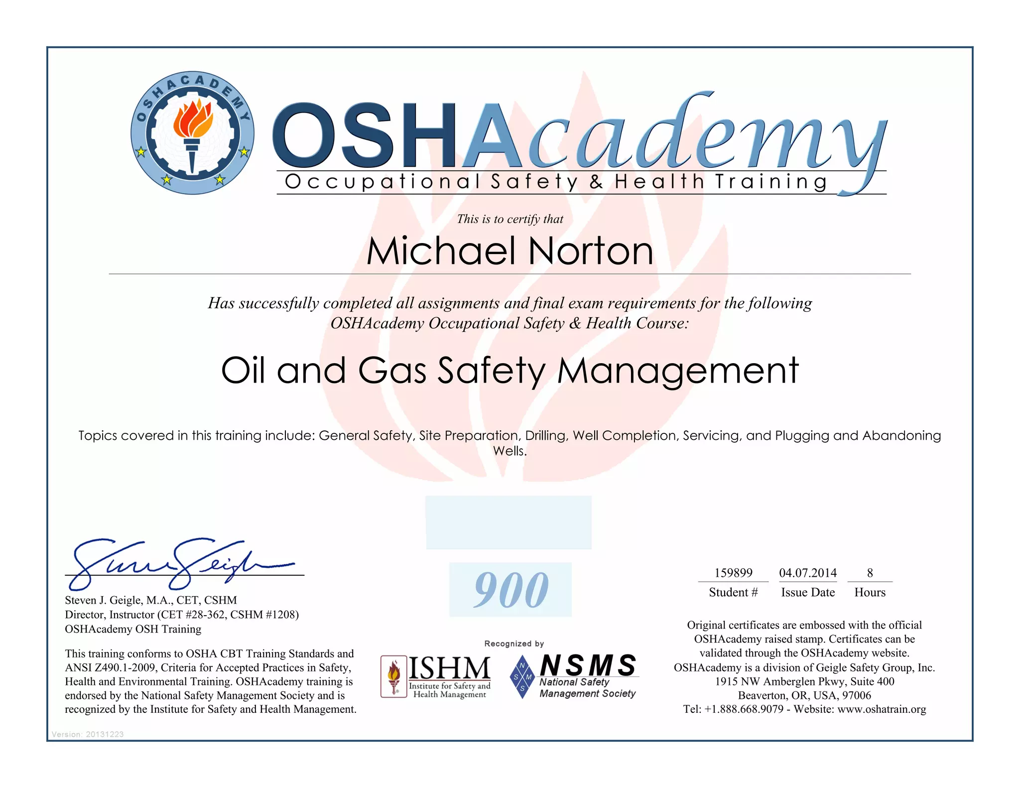 Oil And Gas Safety Management | PDF
