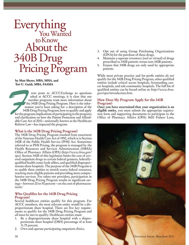 Guidi Sherer Everything You Wanted to Know About 340B Oncology Issues ...