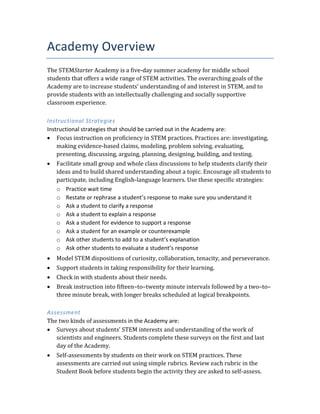 STEM Academy Overview | PDF