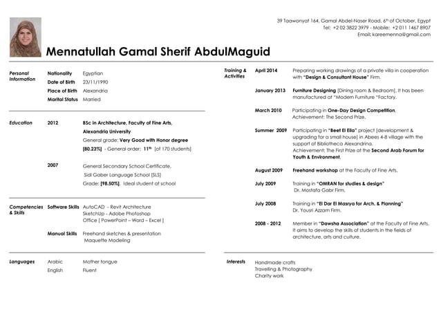 Mennatullah Gamal CV landscape new | PPT