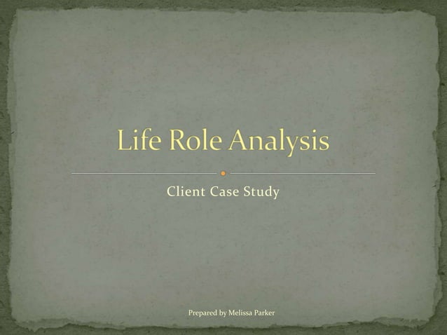 Life Role Analysis LinkedIn power point | PPT