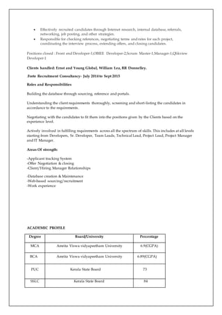 Anju_Resume | DOCX | Human Resources | Business