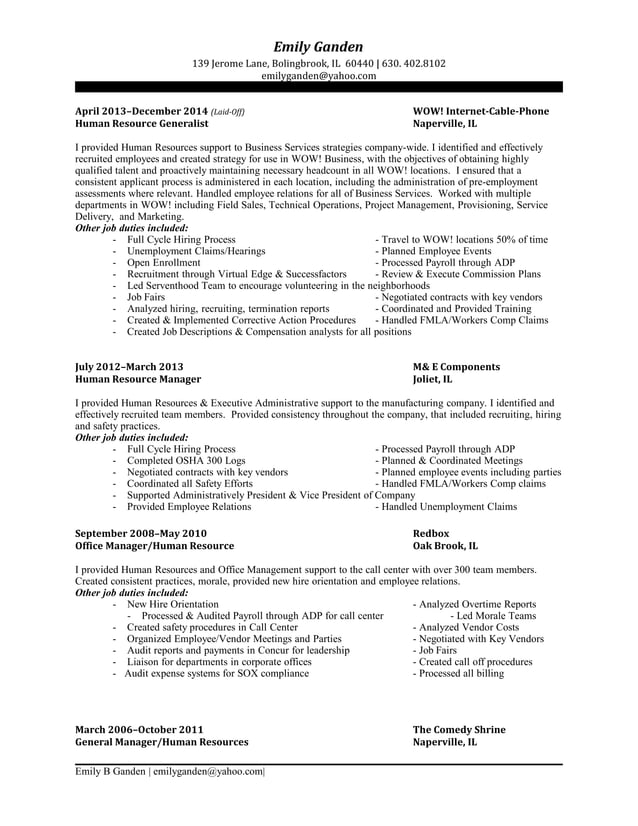 Emily Resume 2014 | PDF