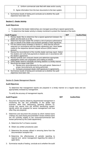 Indirect_Loans_Audit_Program | PDF