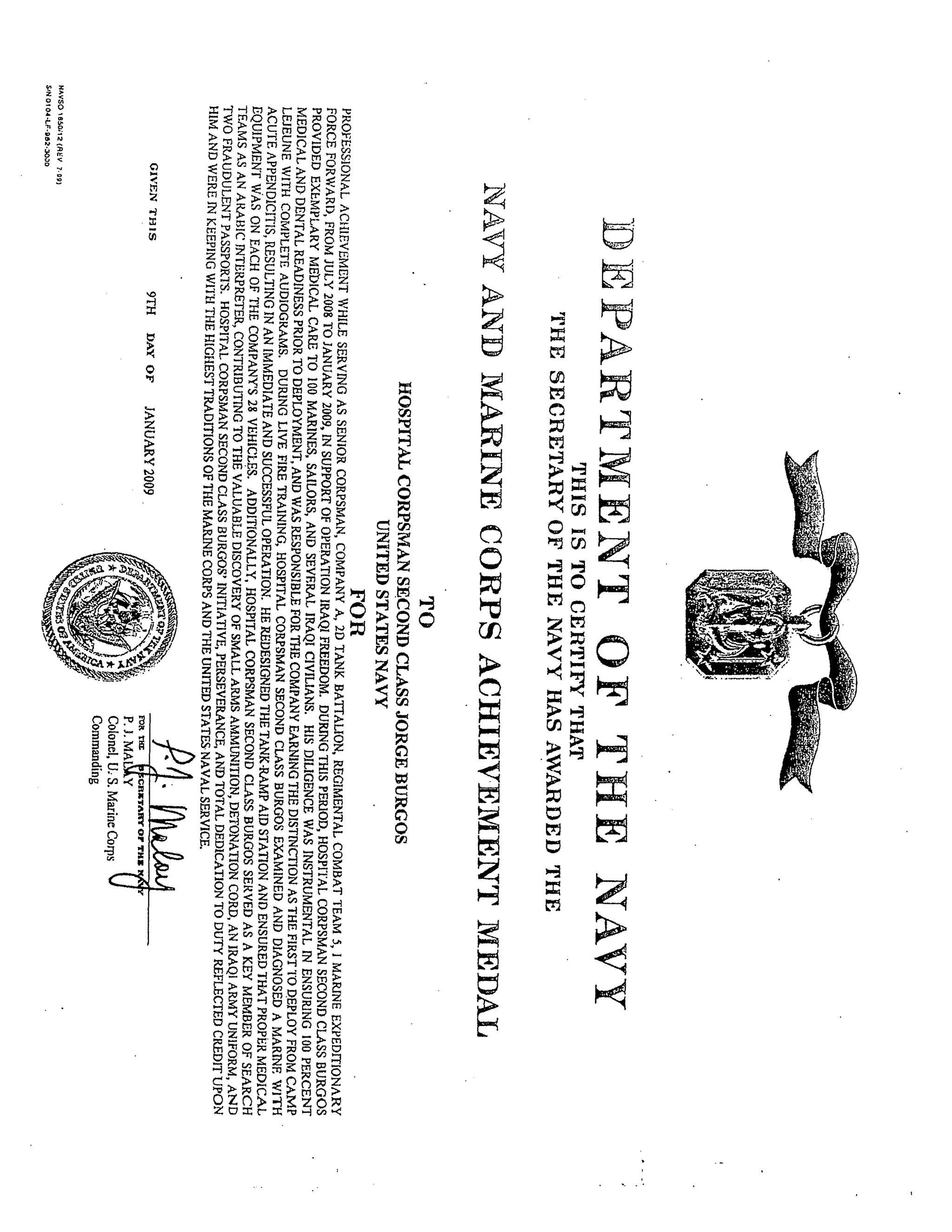 Navy and Marine Achievement Medal | PDF