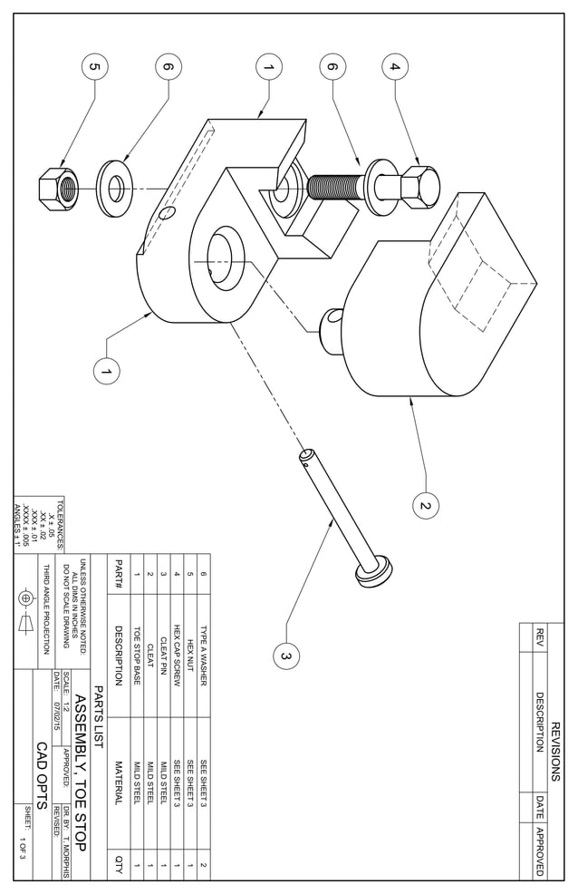 MECH; TOE STOP ASSY | PDF | Drawing and Sketching | Arts and Crafts