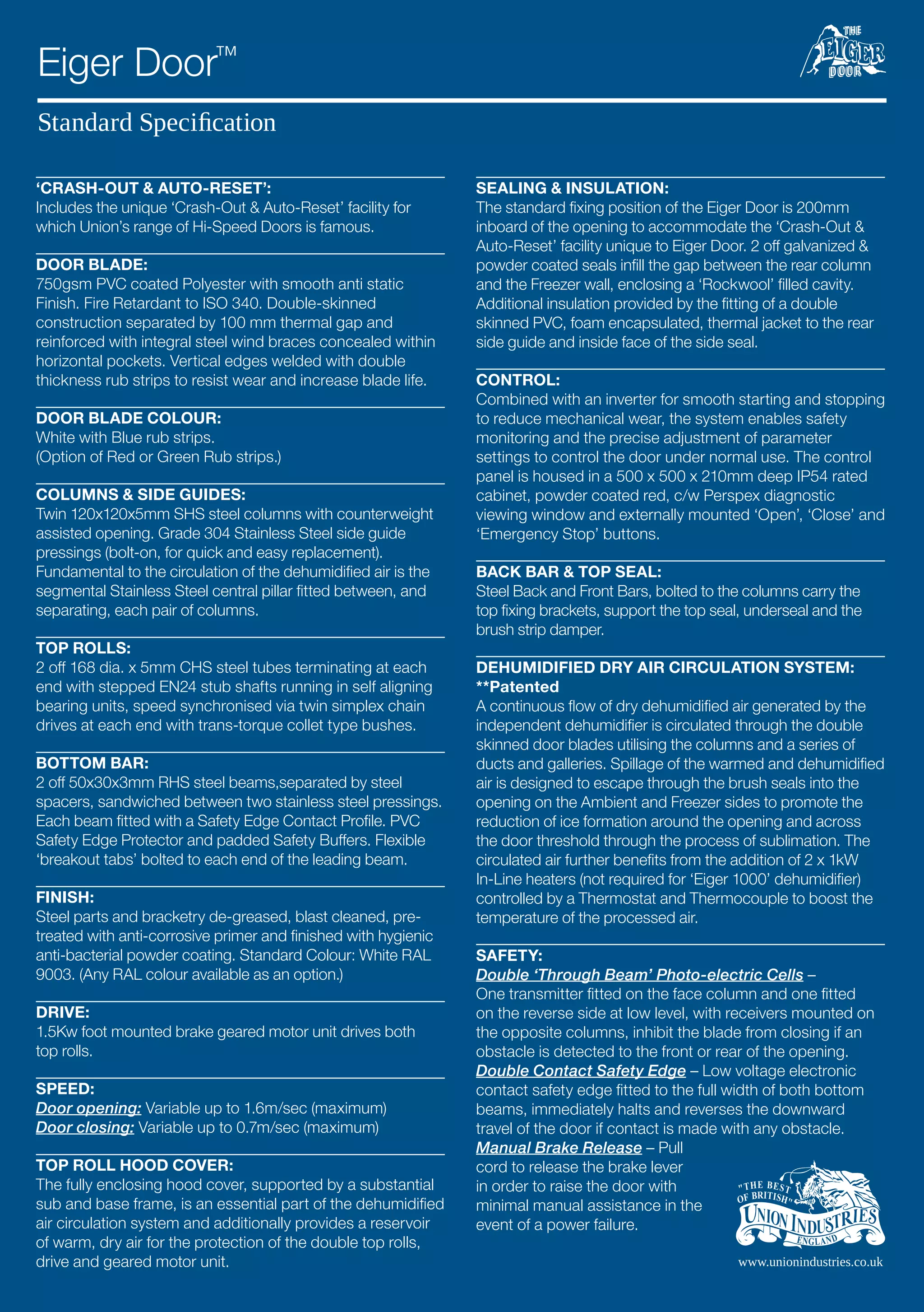 Eiger Door Spec | PDF