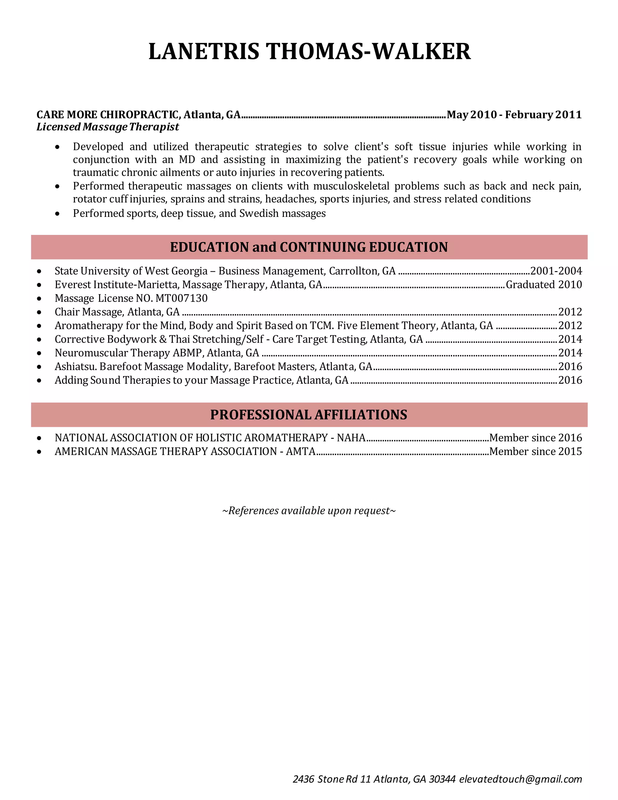 LTWalker - LMT RESUME | DOCX