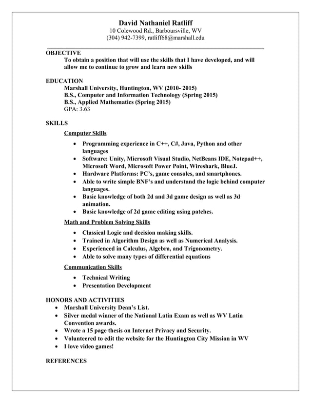 DNR - Resume | PDF