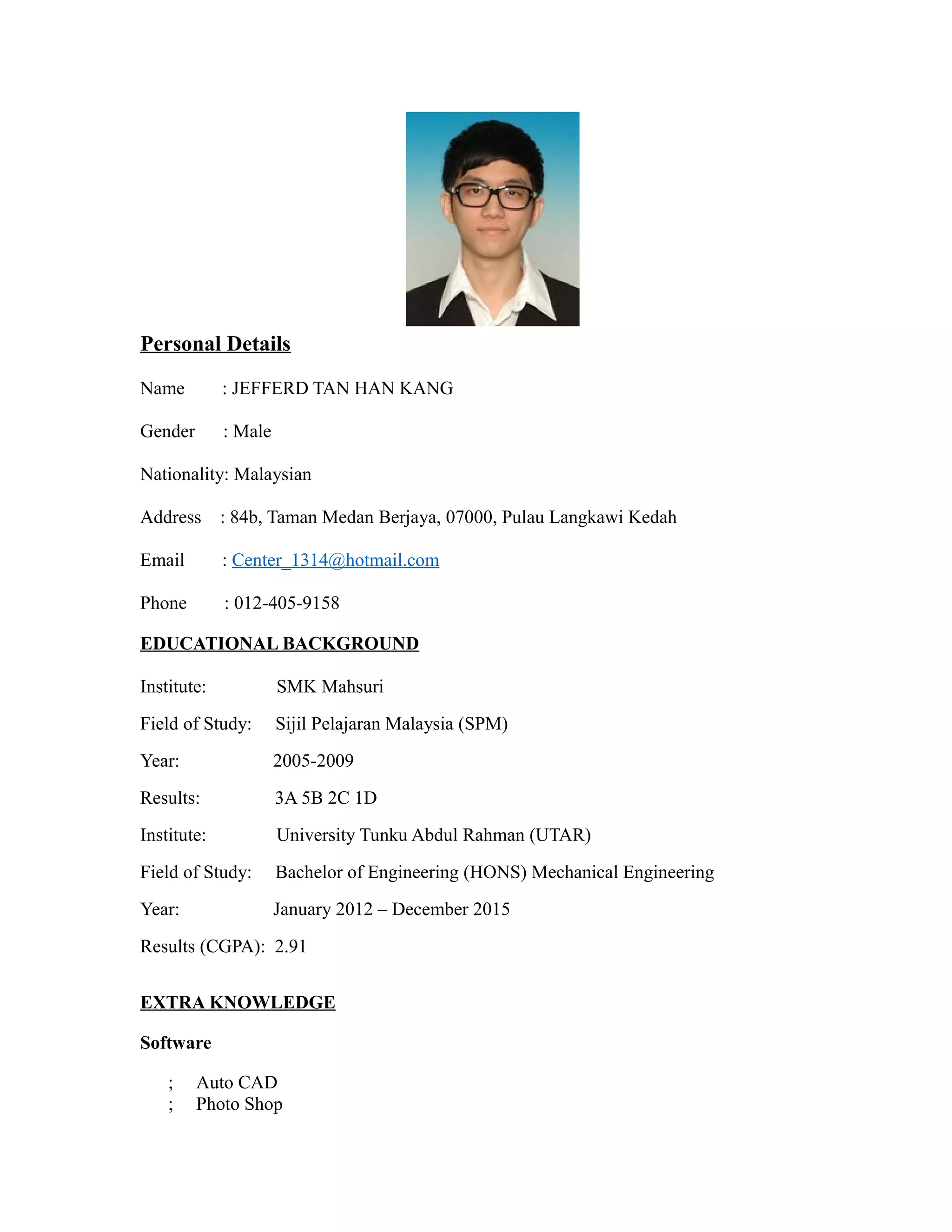 RESUME-JEFFERD TAN HAN KANG | RTF