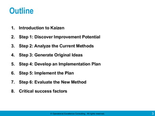 6 steps of KAIZEN - 6 Basic Steps to Improvement | PDF