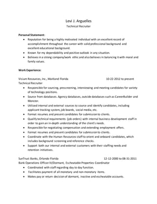 Levi J Arguelles Resume | DOCX