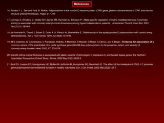 224 k ras polymorphism in cancer, for atherosclerosis | PPT