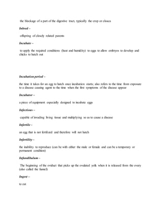 poultry terms | DOCX