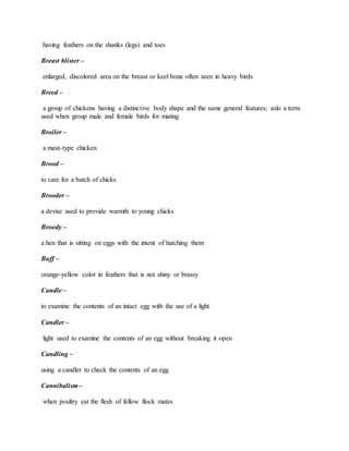poultry terms | DOCX