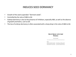 Abscisic acid biosynthesis and function | PPTX