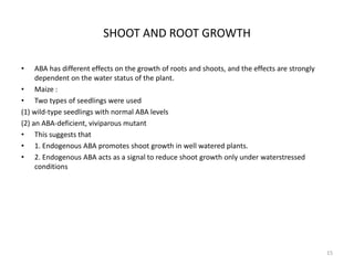 Abscisic acid biosynthesis and function | PPTX