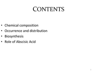 Abscisic acid biosynthesis and function | PPTX | Chemistry | Science