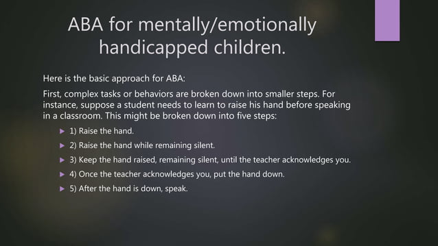 ABA- Applied behavior analysis | PPTX