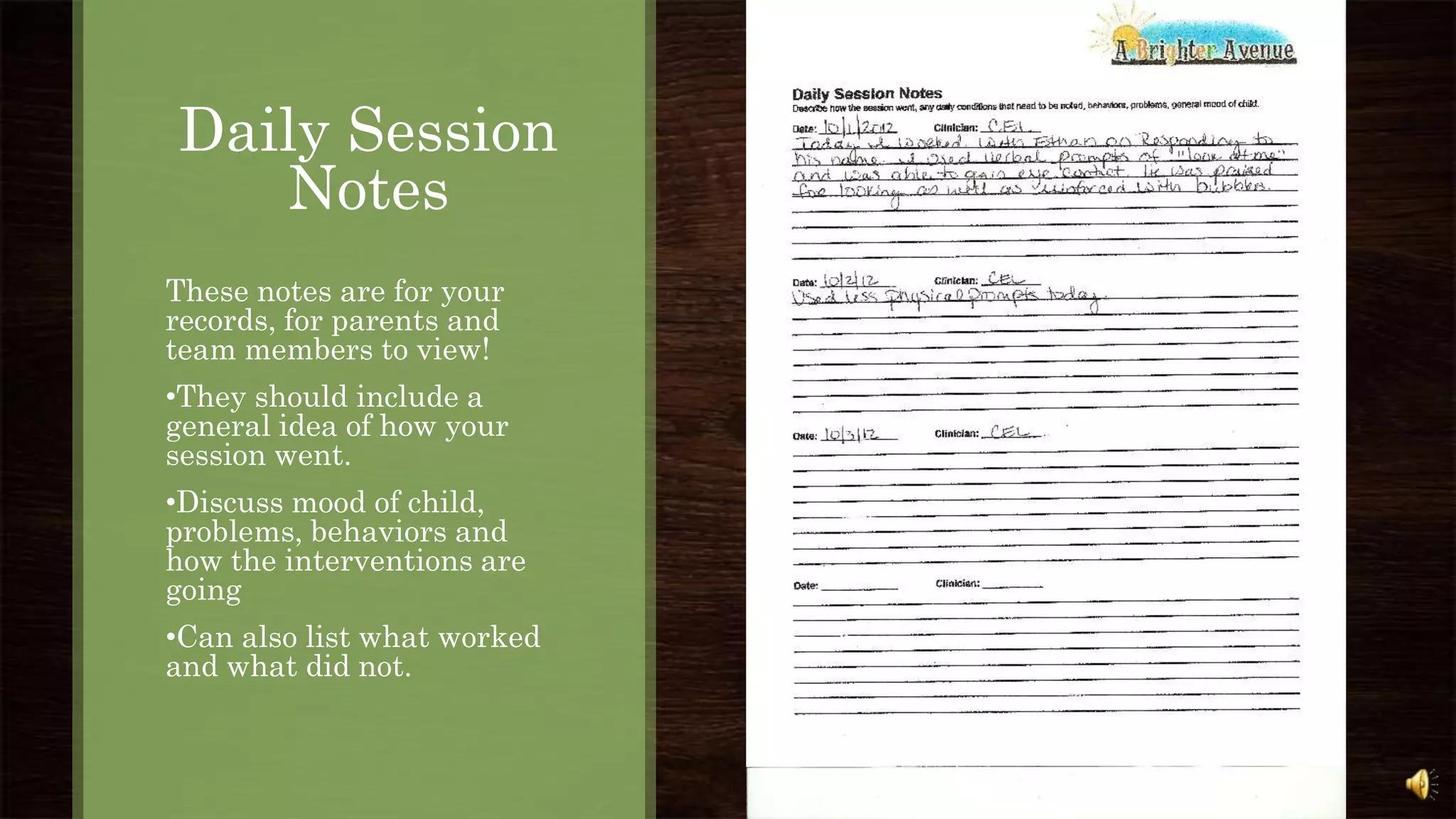 Aba new habilitation data sheets | PPSX