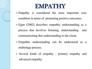 Showing Empathy In Counselling