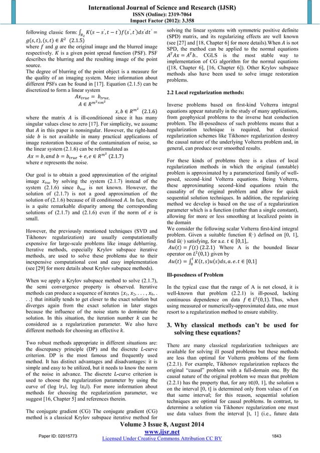 Regularization Methods to Solve | PDF
