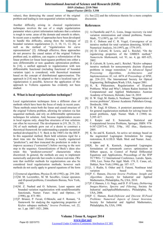 Regularization Methods to Solve | PDF