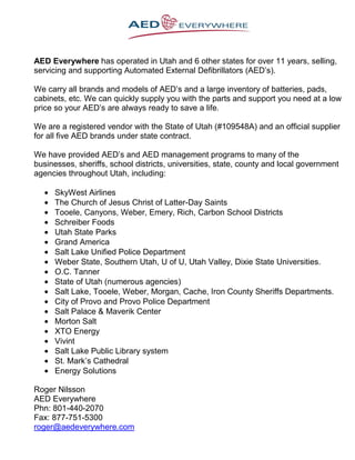 AED Everywhere Business References | PDF