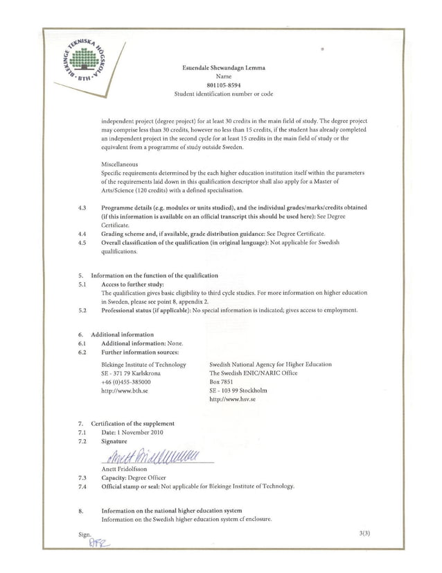 MSc degree certificate | PDF