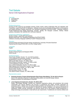 Sr CAD App Engr - Dec 2015 | PDF | Technology & Computing