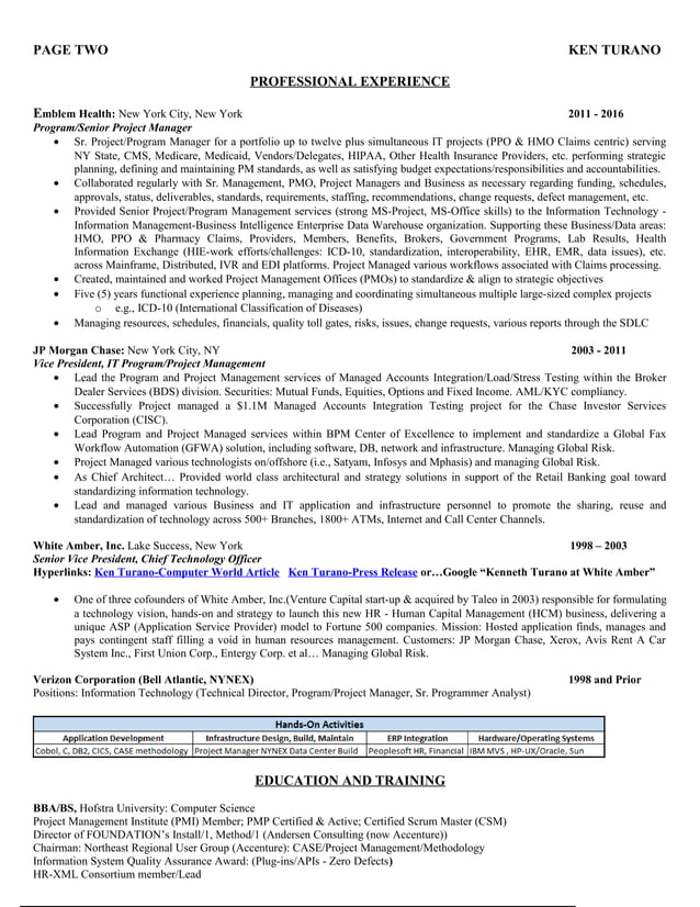 Resume - Kenneth Turano | PDF