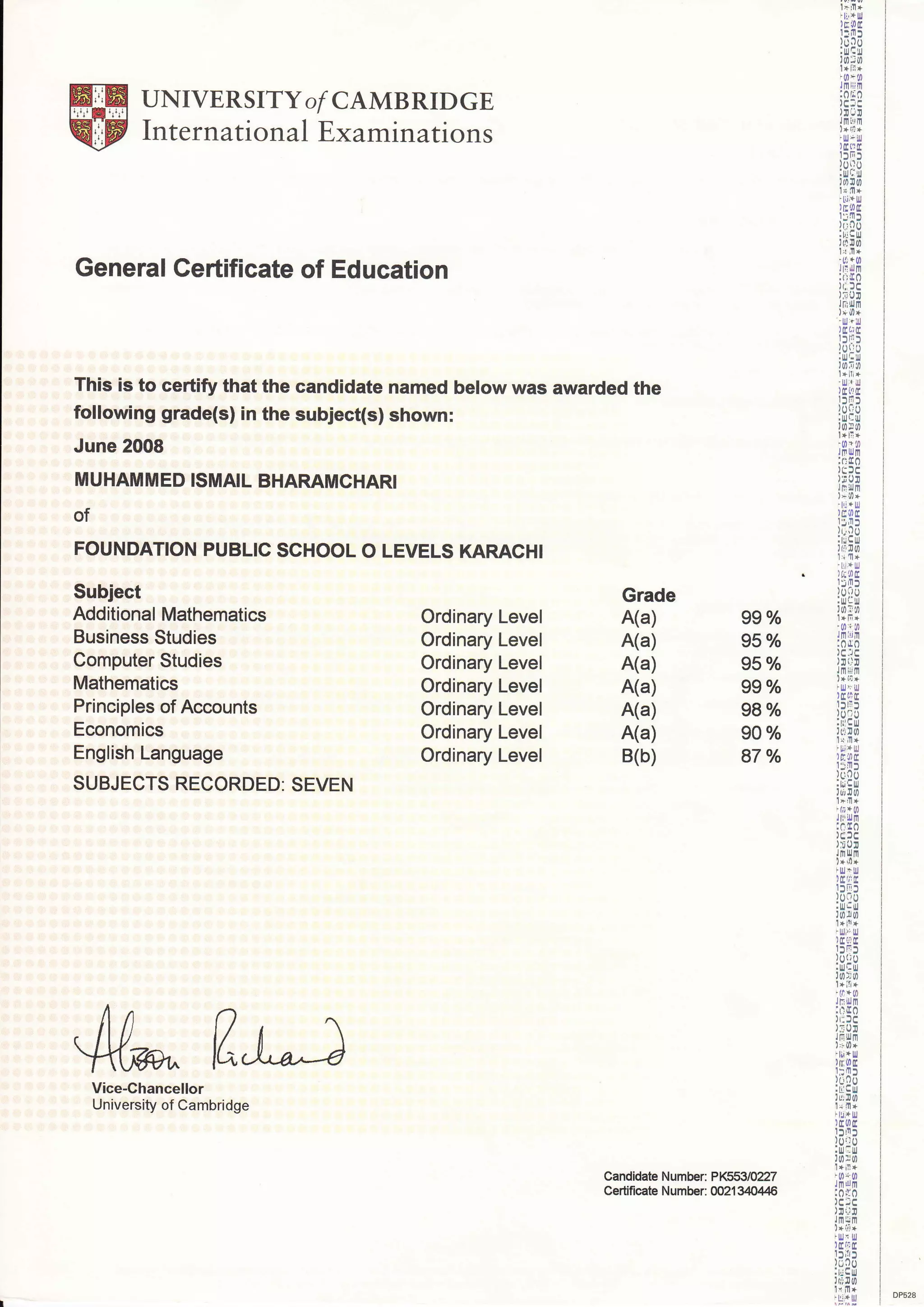 O-Level Result | PDF