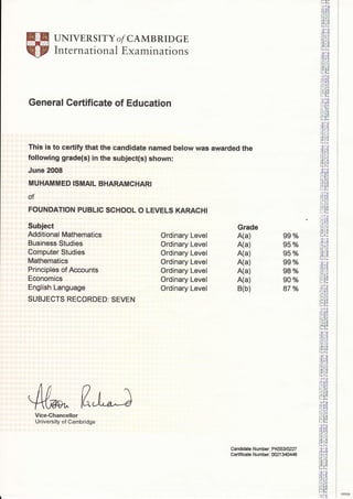 O-Level Result | PDF