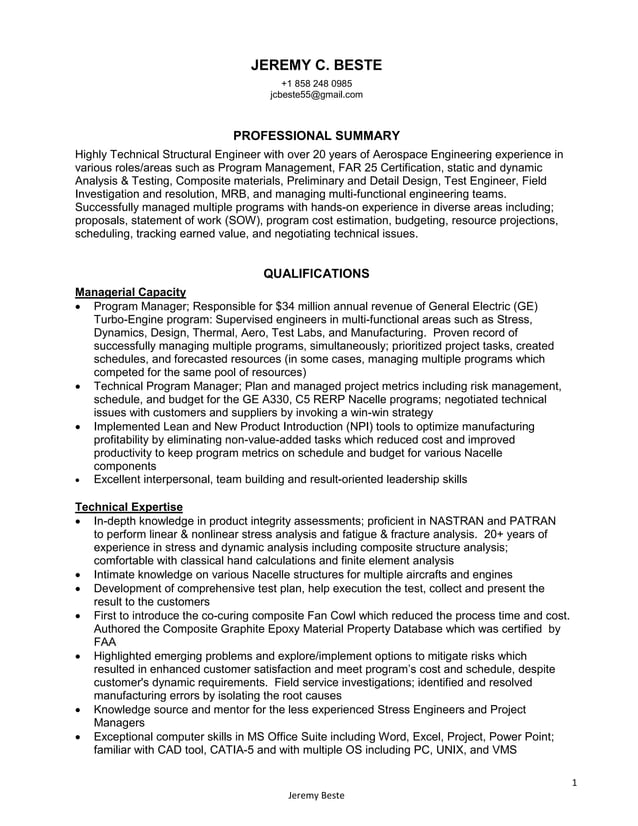 Jerry Beste Resume_04.2015 | Civil Engineering Industry | Industries